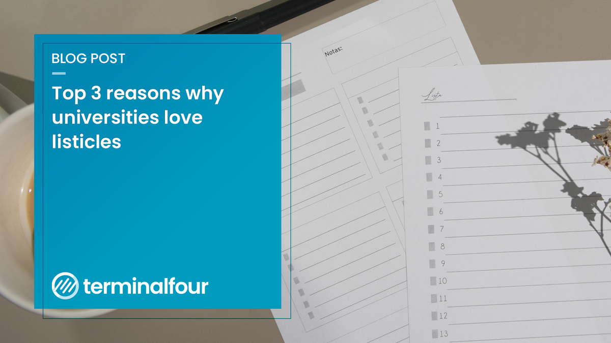 Blog - 3 reasons why universities love listicles