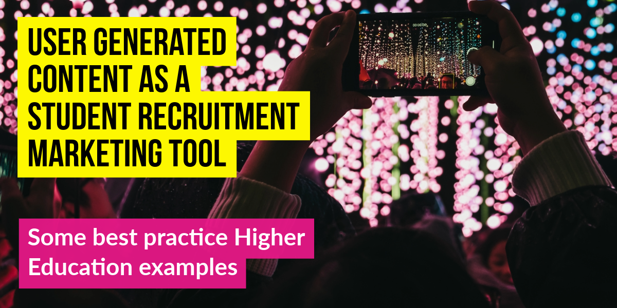 Blog - Raising your student recruitment game with user generated content